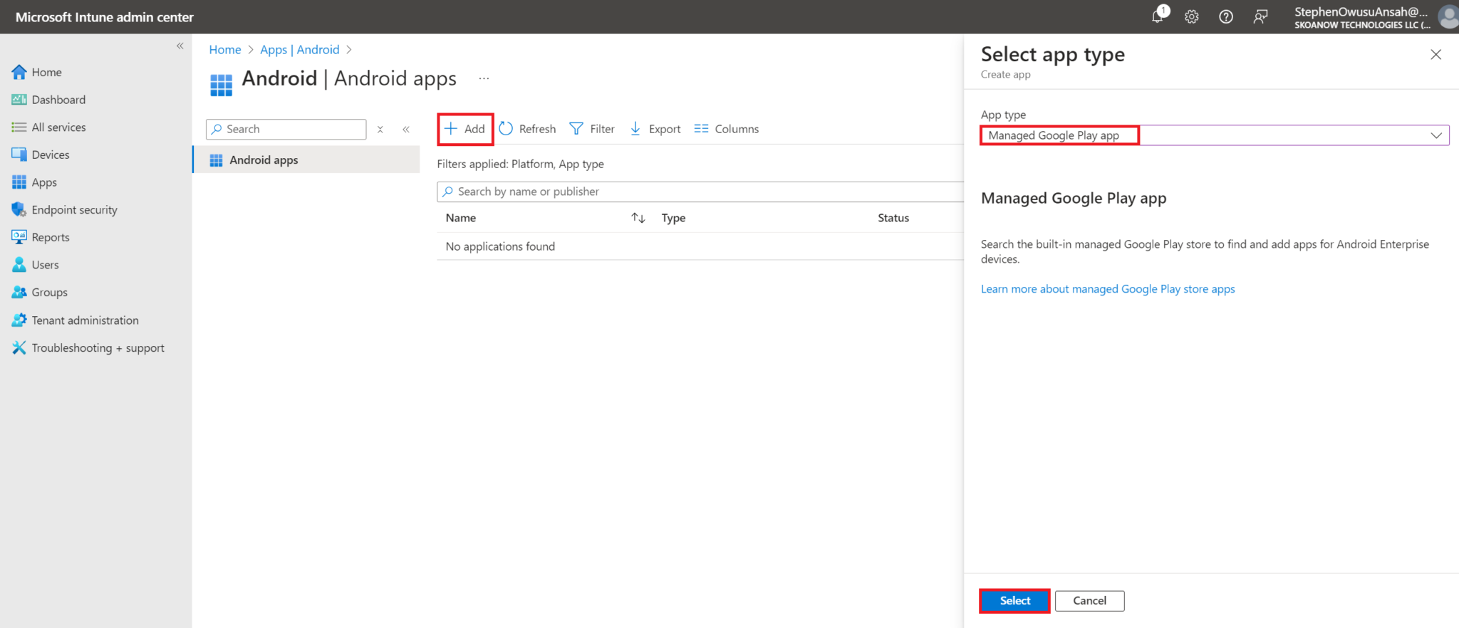 Deploy Android APK file in Intune – SkoaNOW Technologies
